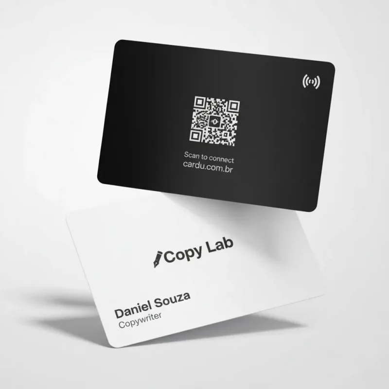 Cartão de Visita Digital NFC e QR Code para copywriter profissional - Cardu