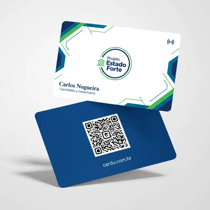 Cartão de Visita Digital com NFC e QR Code para Candidato a Governador ...