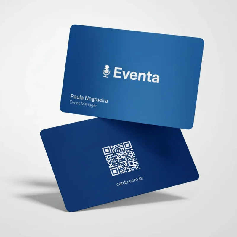 Cartão de Visita Digital com NFC e QR Code para agencia de eventos - Cardu