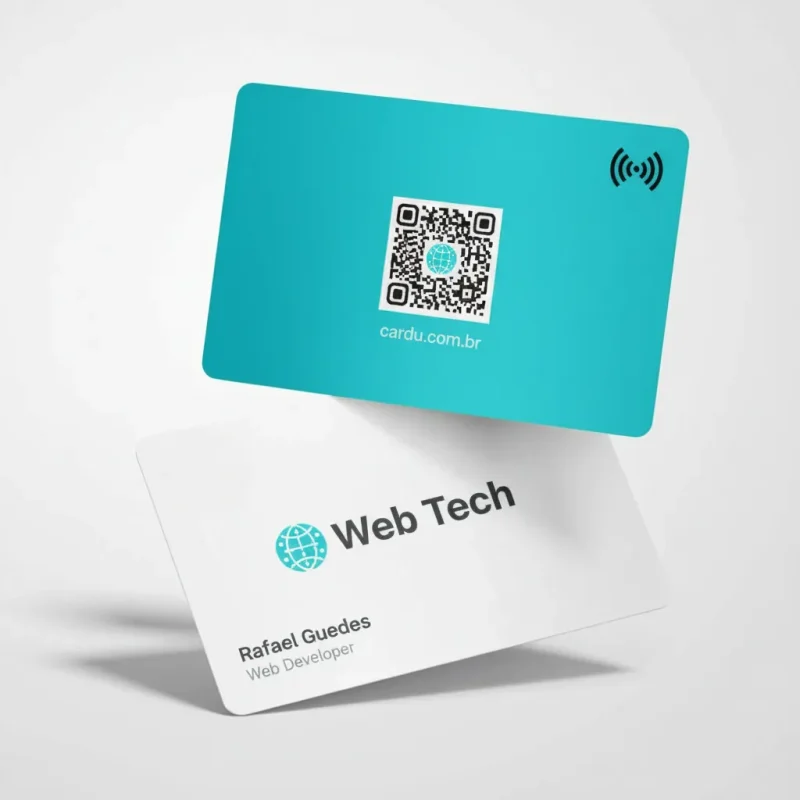 Cartão de Visita digital com NFC e QR Code para desenvolvedor web - Cardu
